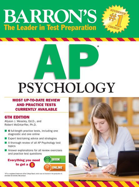 Barron's AP Psychology, 6th Edition by Allyson J. Weseley Ed.D., Robert ...