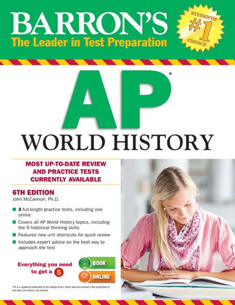 Barron's AP World History, 6th Edition by John McCannon, Paperback ...