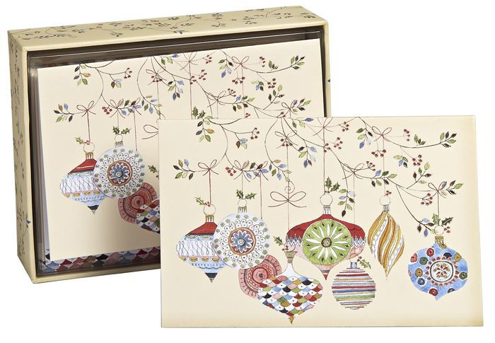 Watercolor Ornaments Christmas Boxed Card by PETER PAUPER PRESS ...