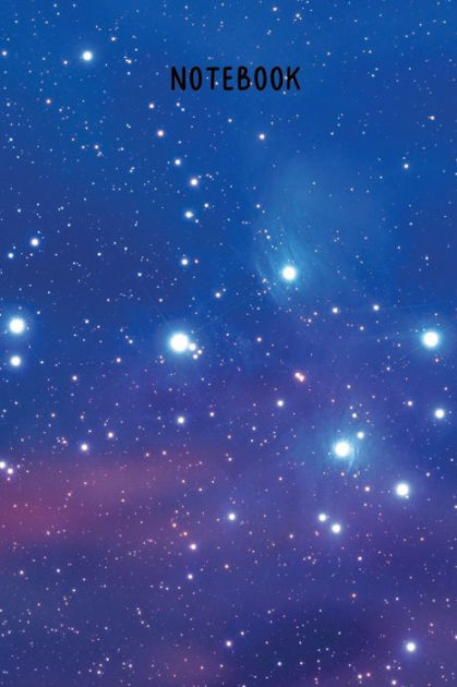 Notebook Blue Night Galaxy: A Simple Lined Space Galaxy Themed Notebook ...