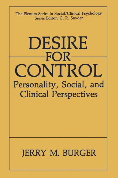 Desire for Control: Personality, Social and Clinical Perspectives by ...