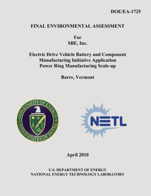 Final Environmental Assessment for SBE, Inc. Electric Drive Vehicle ...