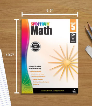 Spectrum Math Workbook, Grade 5 by Spectrum, Paperback | Barnes & Noble®