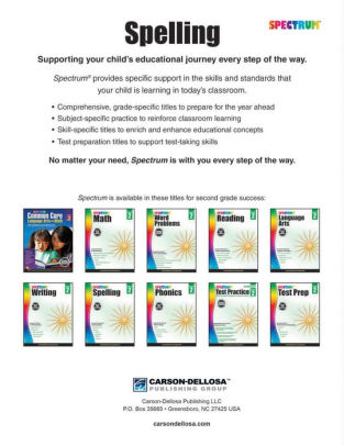 Spectrum Spelling, Grade 2 by Spectrum, Paperback | Barnes & Noble®
