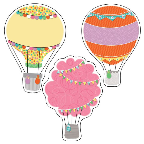 Up And Away Hot Air Balloons Cut Outs By Carson Dellosa Education