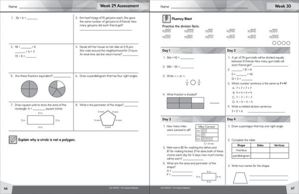 Math 4 Today, Grade 3 by Carson Dellosa Education, Paperback | Barnes ...