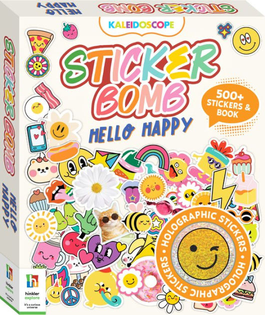 Kaleidoscope Sticker Bomb Hello Happy by Hinkler, Paperback | Barnes ...