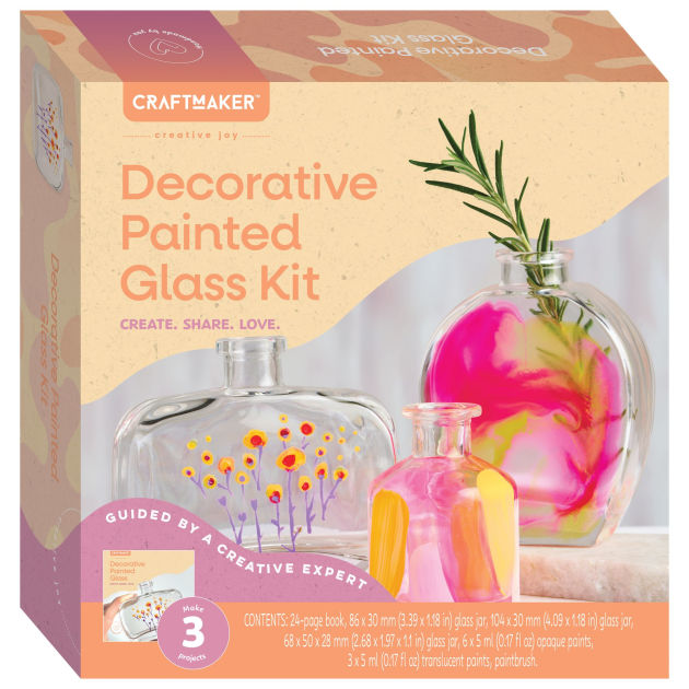 CraftMaker - Decorative Painted Glass Kit by Hinkler, Hardcover ...