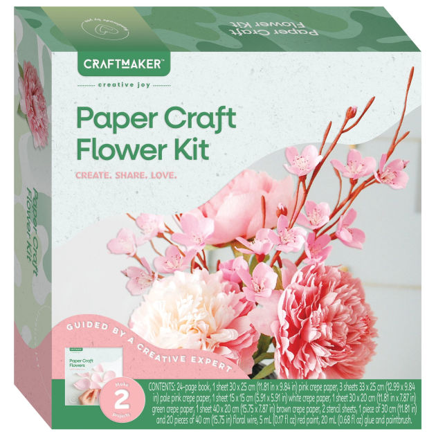 CraftMaker - Paper Flowers Kit by Hinkler, Hardcover | Barnes & Noble®