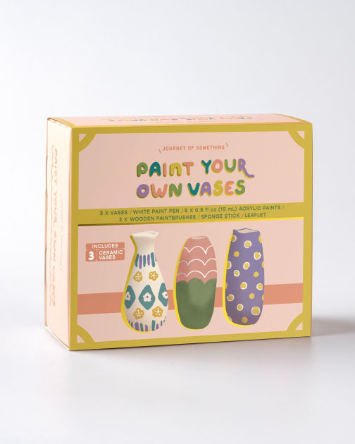 Paint Your Own Vase Kit - DIY Ceramic Vase Painting Set by Journey of ...
