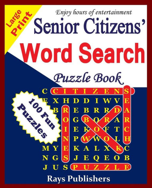 Senior Citizens' word search puzzle book by Rays Publishers, Paperback ...