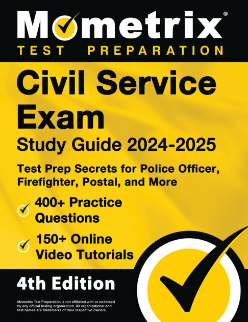 Civil Service Exam Study Guide 2024-2025 - Test Prep Secrets [4th ...