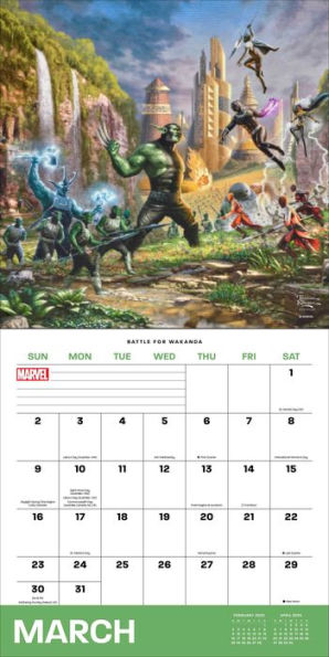 2025 MARVEL by Thomas Kinkade Studios Wall Calendar by Thomas Kinkade ...