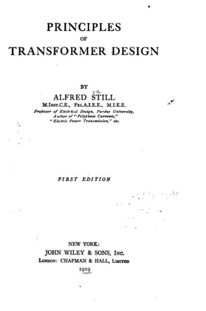 Principles of Transformer Design by Alfred Still, Paperback | Barnes ...