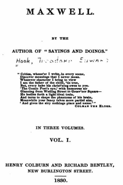 Maxwell by Theodore Edward Hook, Paperback | Barnes & Noble®