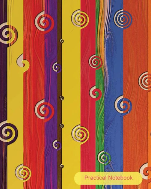 Practical Notebook: Multi Color Wood Design Cover: College Ruled ...
