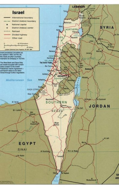 Modern Day Map of Israel Journal: 100 Page Lined Journal by Pen2 Paper ...