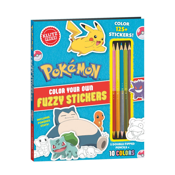 Pokémon Color Your Own Fuzzy Stickers by Editors of Klutz, Hardcover ...