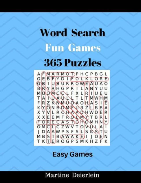 Word Search Fun Games 365 Puzzles Easy Games: Large Print Games ...