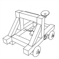 Labeled Catapult Diagram Parts Sketch Coloring Page