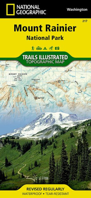 Mount Rainier National Park, Washington Map by National Geographic Maps ...