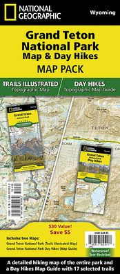 Grand Teton Day Hikes and National Park Map [Map Pack Bundle] by ...