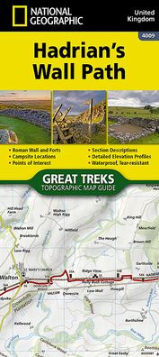 Hadrian's Wall Path Map by National Geographic Maps - Trails ...