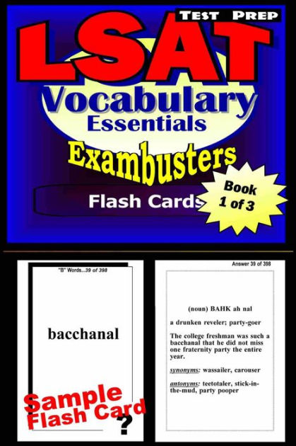 LSAT Test Prep Essential Vocabulary--Exambusters Flash Cards--Workbook ...