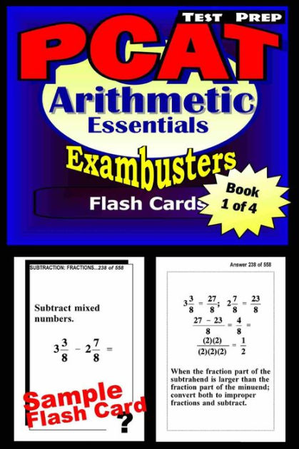 PCAT Test Prep Arithmetic Review--Exambusters Flash Cards--Workbook 1 ...