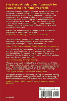 Evaluating Training Programs: The Four Levels / Edition 3 by Donald L ...