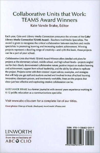 Collaborative Units that Work: TEAMS Award Winners by Kate Vande Brake ...