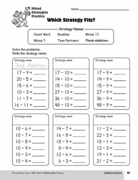 Building Math Fluency, Grade 3 Teacher Resource by Evan-Moor ...