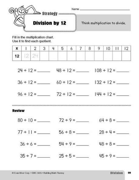 Building Math Fluency, Grade 3 Teacher Resource by Evan-Moor ...