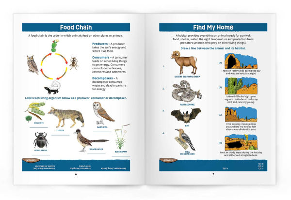 Southwest Desert Wildlife Nature Activity Book, 3rd Ed by J.M. Kavanagh ...
