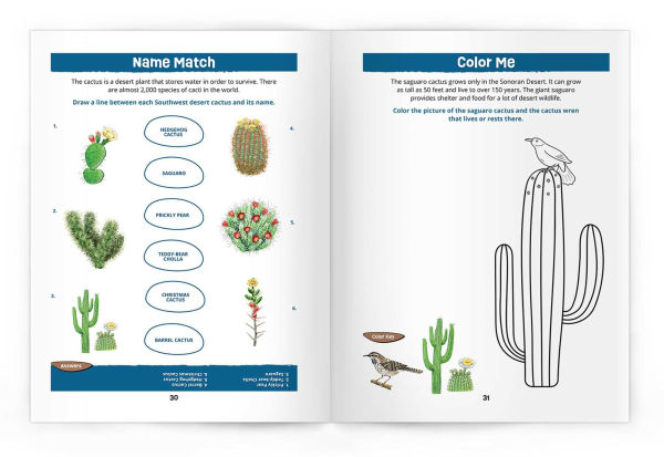 Southwest Desert Wildlife Nature Activity Book, 3rd Ed by J.M. Kavanagh ...