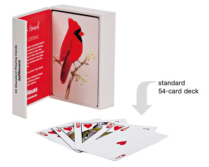 teNeues - Playing Cards: Red Cardinal, Blue Core Card Stock, Linen ...