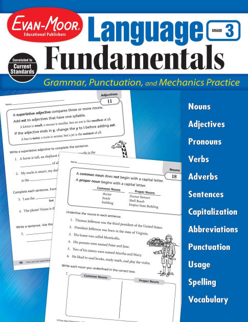 Language Fundamentals, Grade 3 Teacher Resource by Evan-Moor ...