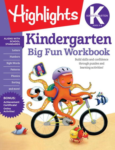 Kindergarten Big Fun Workbook: 256-Page Kindergarten Activity Book Full ...