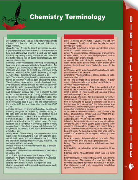 Chemistry Terminology by Pamphlet Master | eBook | Barnes & Noble®