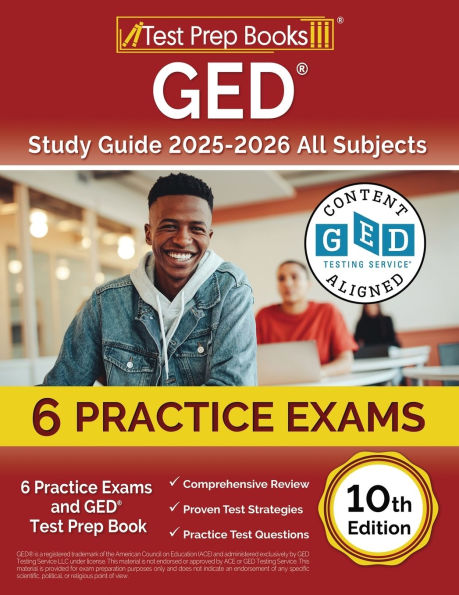GED Study Guide 2025-2026 All Subjects: 6 Practice Exams and GED Test ...