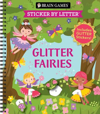 Brain Games - Sticker by Letter: Glitter Fairies: Includes 1 Glitter ...