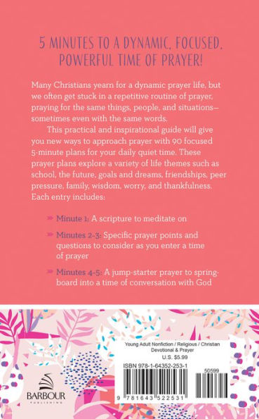 The 5-Minute Prayer Plan for Teen Girls: A Guide to More Focused Prayer ...