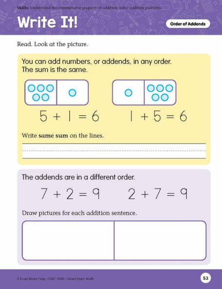 Smart Start: Math Stories and Activities, Grade 1 Workbook by Evan-Moor ...