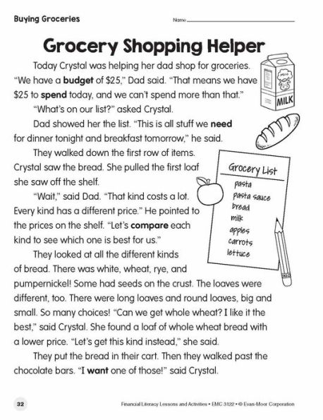 Financial Literacy Lessons and Activities, Grade 2 Teacher Resource by ...