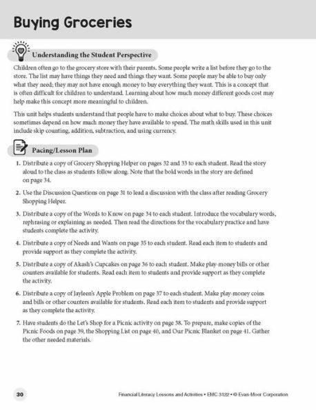 Financial Literacy Lessons and Activities, Grade 2 Teacher Resource by ...