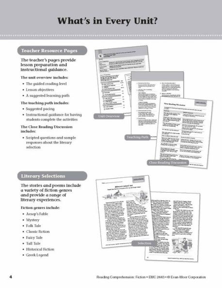 Reading Comprehension: Fiction, Grade 3 Teacher Resource by Evan-Moor ...