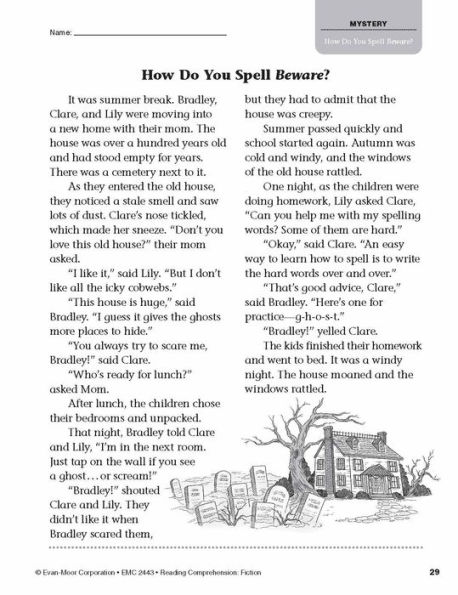 Reading Comprehension: Fiction, Grade 3 Teacher Resource by Evan-Moor ...