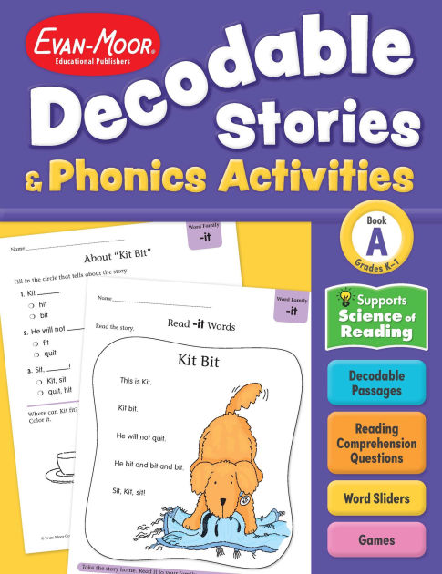 Decodable Stories and Phonics Activities, Level A, Grade K - 1 Workbook ...