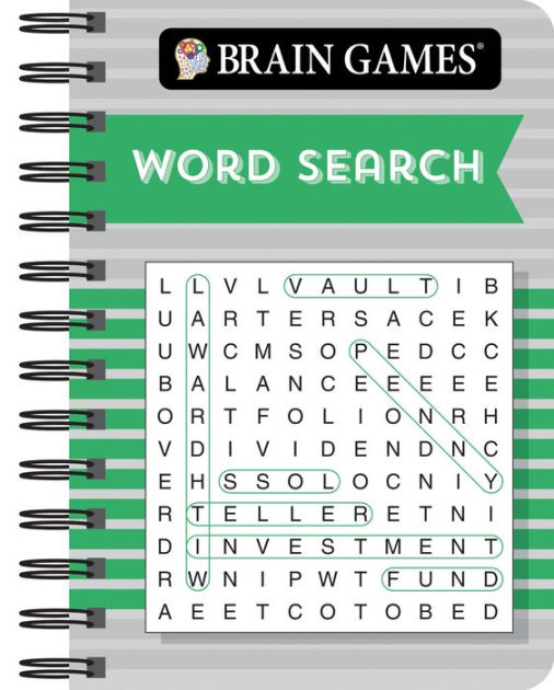 Mini Brain Games Word Search Stripes Green by PIL Staff, Other Format ...