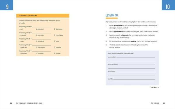 The Vocabulary Workbook for 6th Grade: Weekly Activities to Boost Your ...